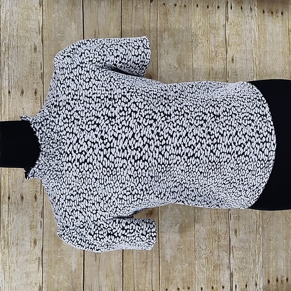 Zara | Tops | Zara Leopard Print Mock Neck Top | Poshmark